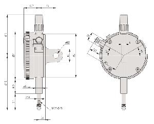 Mitutoyo 1 Mm Plunger Type Dial Test Indicator 2109s-10, 0.001 Mm