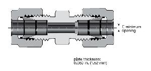 Swagelok 1/2 Inch Tube Orifice Plate Fitting Union - Ss-810-6pd